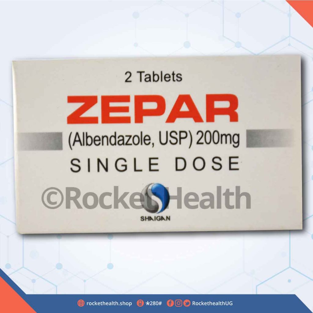 Albendazole 200mg Tablet ZEPAR 2's | Rocket Health Shop